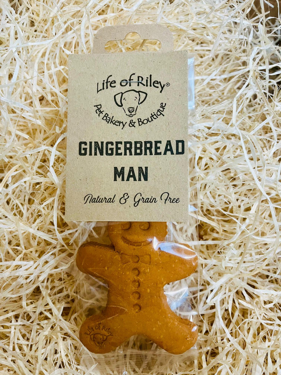 Large Gingerbread Man Dog Biscuit - Grain Free Natural Dog Treats ...